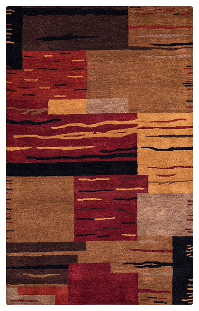 Rizzy Home Mojave MV127A Multi-Colored Block Area Rug, 3'6" x 5'6 ...