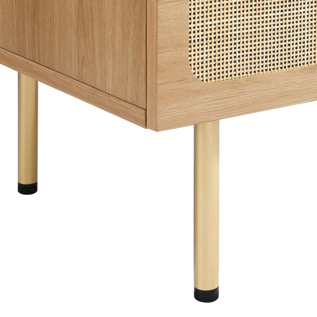 Cane Sideboard, Wood Rattan Buffet Table, BoHo Shabby Chic Credenza ...