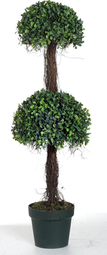 A & B Home Two-Tier Potted Boxwood Topiary in Green Finish 58144 ...