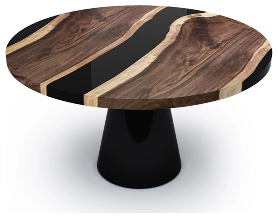 Asolo Walnut Round Table, 8 Seater - Rustic - Dining Tables - by Arditi ...