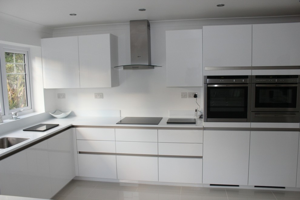 Handless Kitchen with White Finish in Northwood, London by Kudos ...