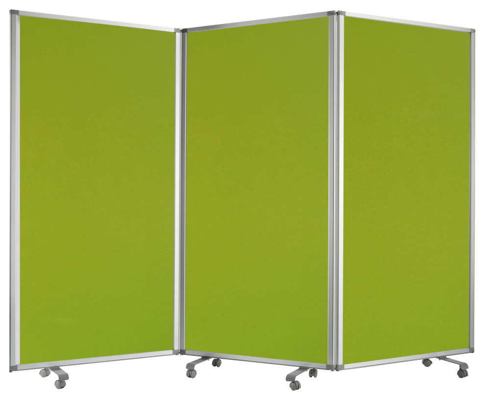 Benzara BM205791 Fabric Upholstered 3 Panel Room Divider, Green and ...
