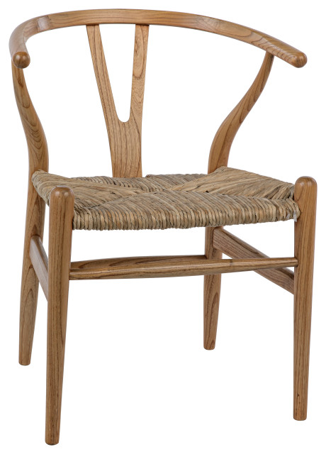 Zola Chair with Rush Seat, Natural - Midcentury - Dining Chairs - by ...