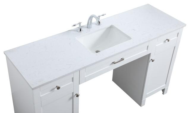 54" ADA Compliant Bathroom Vanity, 60" - Transitional - Bathroom ...