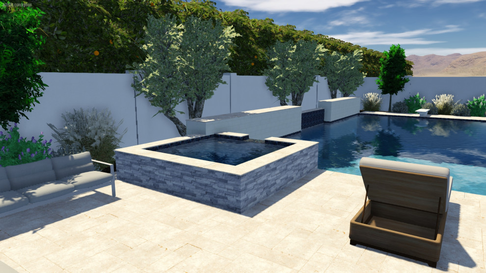 Soft Modern Pool Landscaping in Scottsdale - Modern - Pool - Phoenix ...