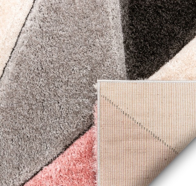 Well Woven San Francisco Venice Modern Geometric Triangles Blush Shag ...