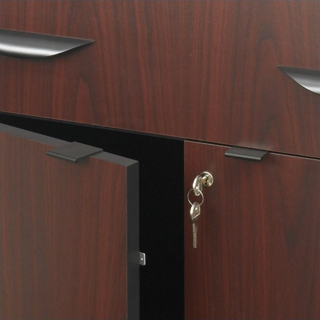 Safco Hospitality Service Cart in Mahogany - Transitional - Kitchen ...