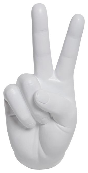 Interior Illusions Plus White Peace Hand Wall Mount, 8.5" Tall ...