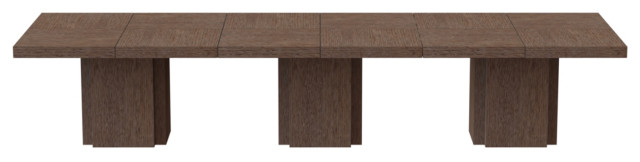 Contemporary Thick Wood Extra Large Dining Table - Transitional ...
