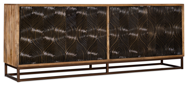 Swirl Door Entertainment Console - Industrial - Vinyl Flooring - by ...