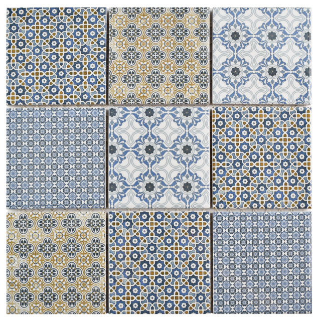 Classico Porcelain Mosaic Floor and Wall Tile, Sample - Contemporary ...