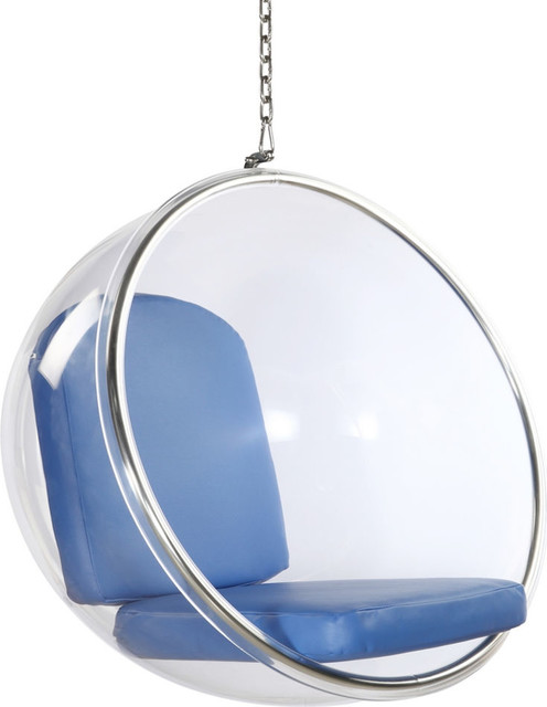 Modern Classics Bubble Hanging Chair, Blue, 42"H x 41"W x 32"D ...