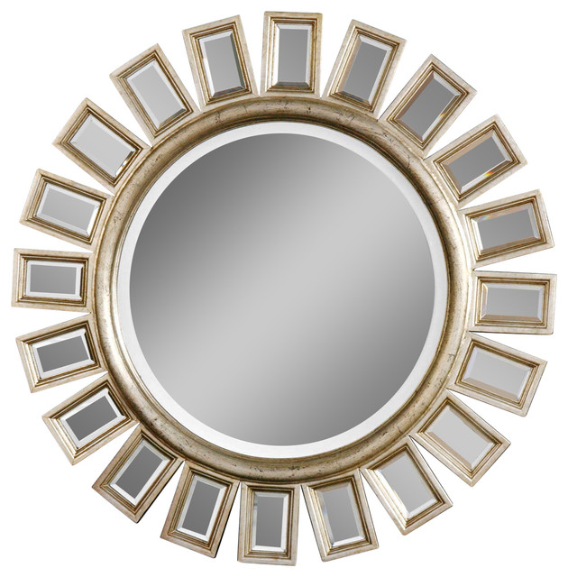 Uttermost Cyrus Round Silver Mirror - Contemporary - Wall Mirrors - by ...
