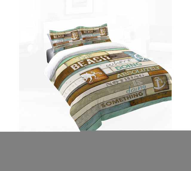 Laural Home Beach Mantra Comforter, King - Beach Style - Comforters And ...