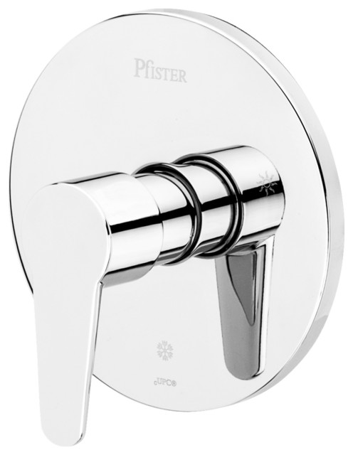 Pfirst Modern Valve, Trim Only, Polished Chrome - Contemporary - Tub ...