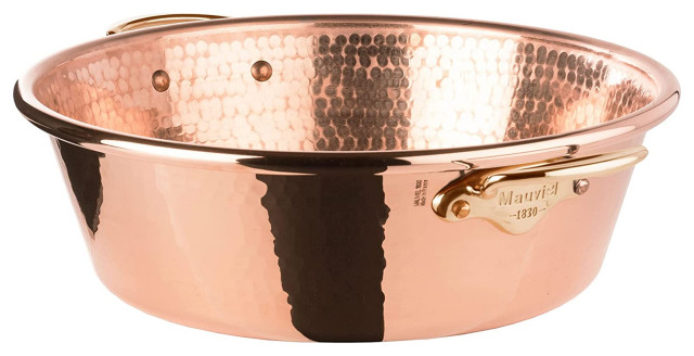 Mauviel M'Passion Hammered Copper Jam Pan With Bronze Handles, 9.4 ...