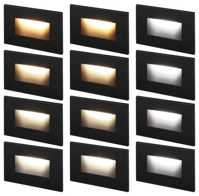 24 Pack 5CCT 120V LED Stair Lights Indoor Outdoor, 150LM 5%-100% ...