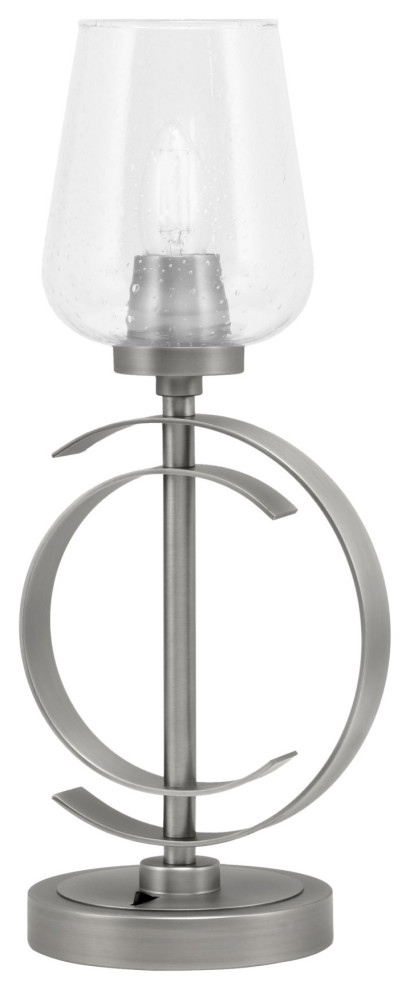 Table Lamps Accent Lamp Graphite Finish 5 Clear Bubble Glass - Desk ...