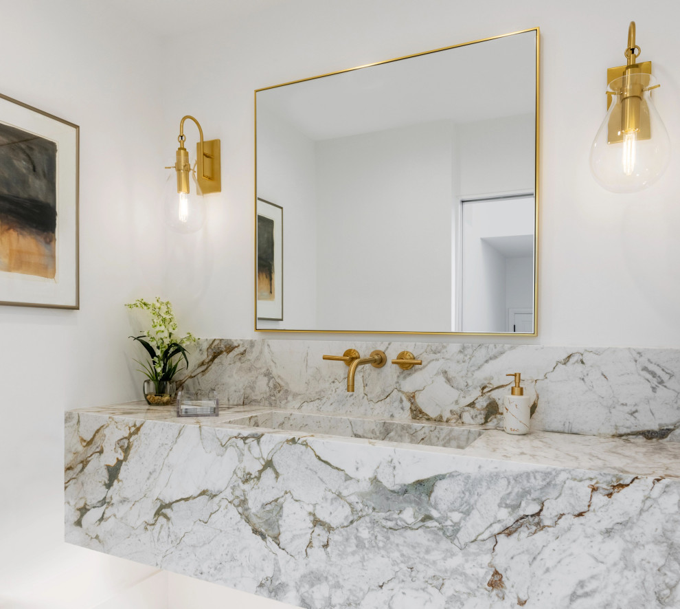 Calacatta Capixaba Marble Bathroom - Bathroom - Phoenix - by Arizona ...