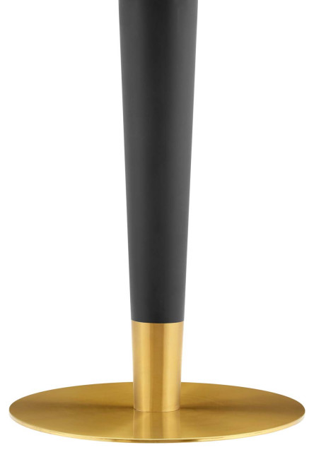 Zinque 28" Round Terrazzo Dining Table, Gold White - Contemporary ...