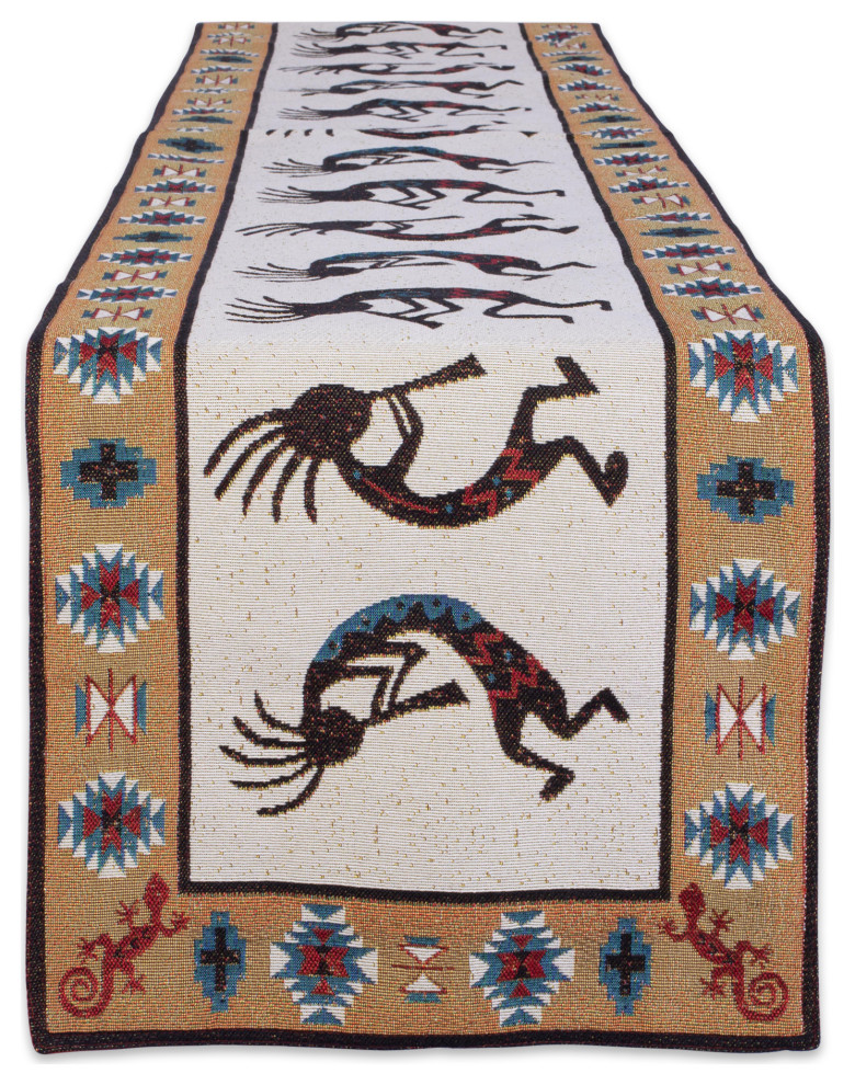 Kokopelli Tapestry Table Runner 13X72 - Southwestern - Table Runners ...