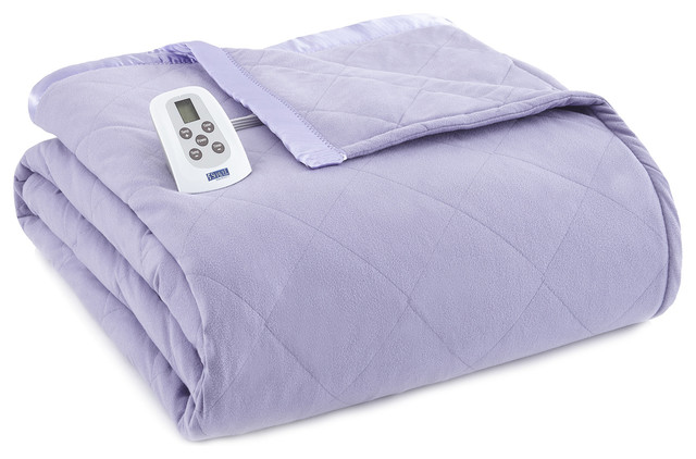 Micro Flannel Electric Heated Comforter, Twin - Traditional ...
