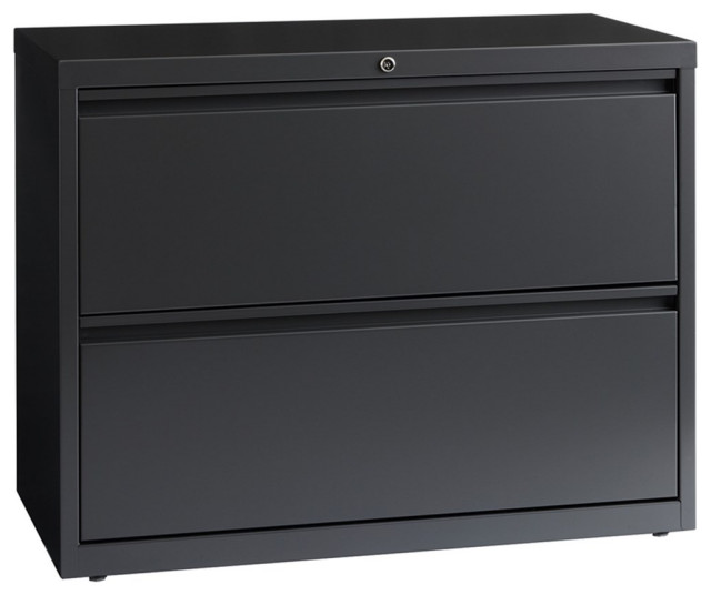 Pemberly Row 2-Drawer Modern Steel Metal Lateral File Cabinet in ...