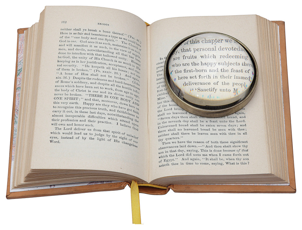 Round Paperweight Magnifying Glass - Contemporary - Desk Accessories ...