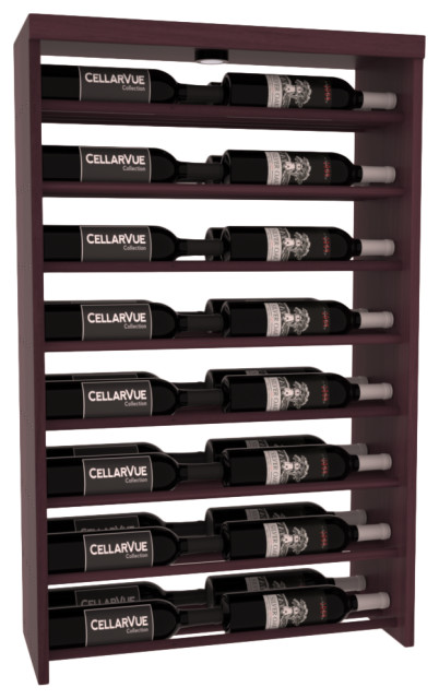Wine Racks America CellarVue Redwood Horizontal Wine Rack Double ...
