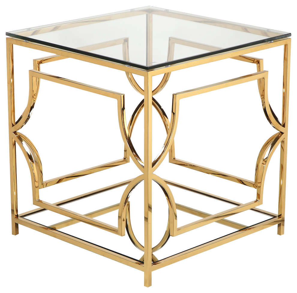 Z-Edward Sq Side Table Gold - Contemporary - Side Tables And End Tables ...