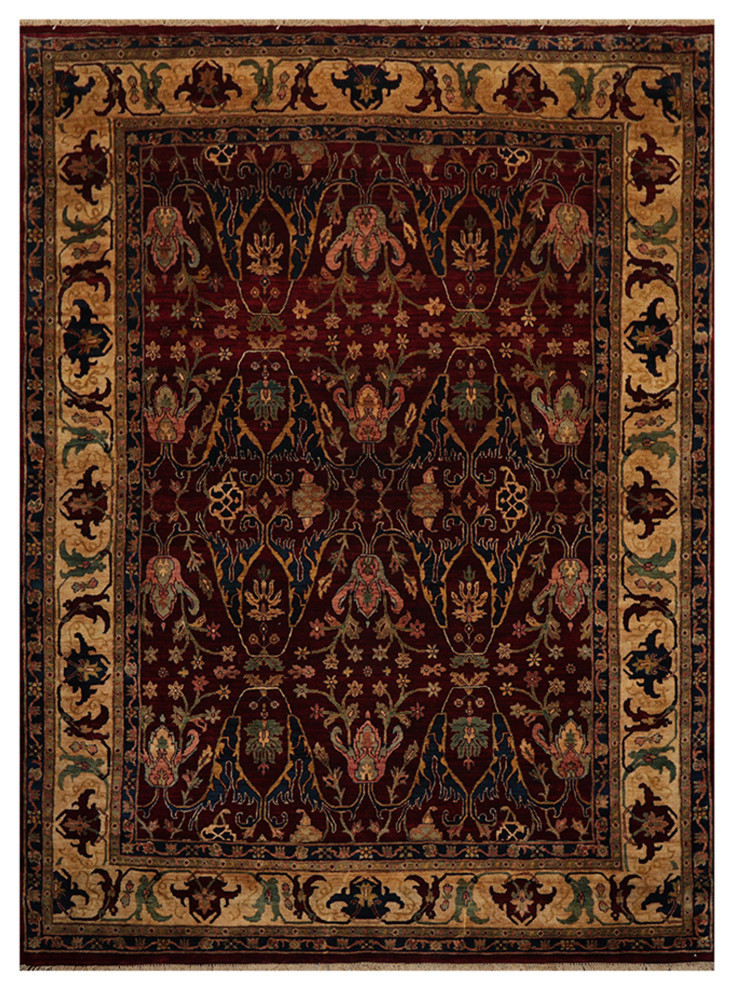 09'00''x12'03'' Burgundy Maroon Hand Knotted Persian Wool Rug, 9x12 ...