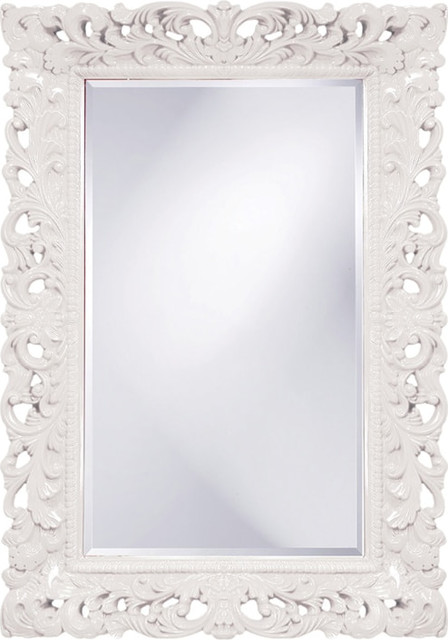Barcelona Rectangular Glossy Cherry Red Mirror - Traditional - Wall ...
