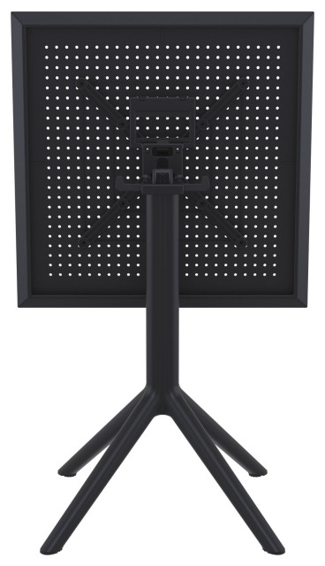Sky Square Folding Table 24 inch Black - Contemporary - Outdoor Dining ...