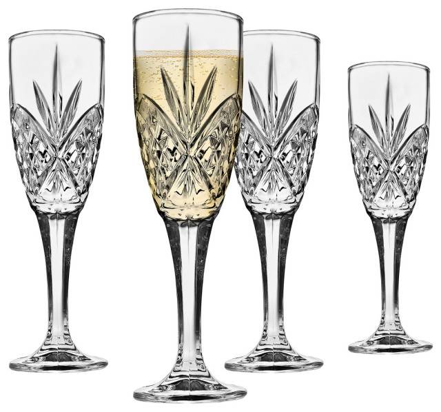 Dublin Flute Glassware Set of 4 6oz - Traditional - Wine Glasses - by ...