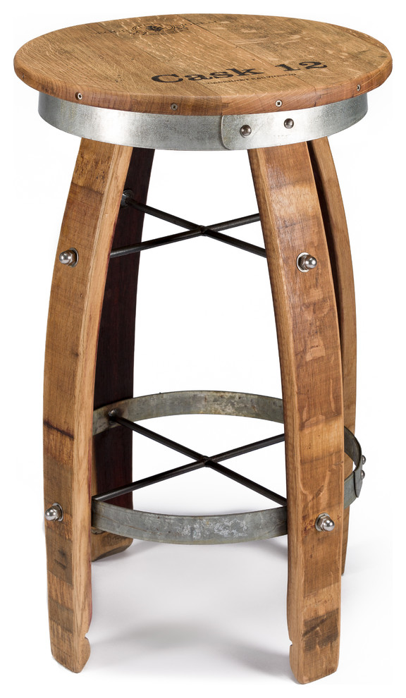 Wine Barrel Stool - Rustic - Bar Stools And Counter Stools - by Eco ...