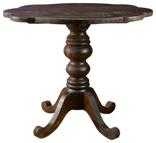 Oval Scalloped Top Side Table - Traditional - Side Tables And End ...