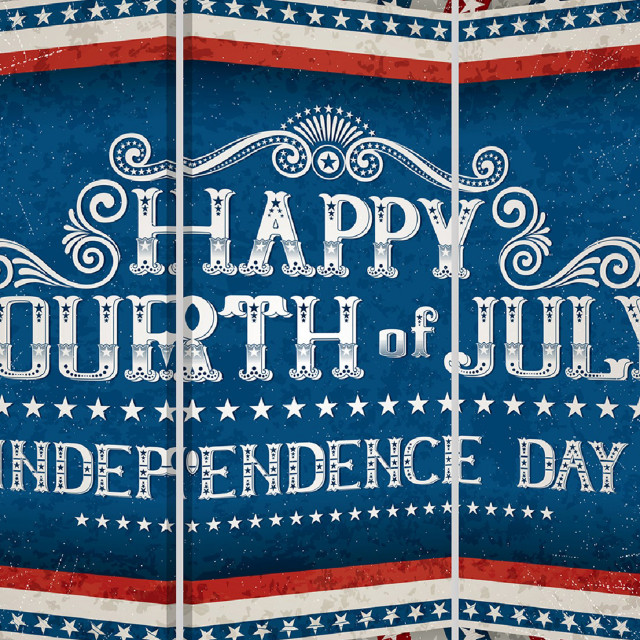 Benzara BM276726 3 Panel Canvas Room Divider, Independence Day, Flag ...