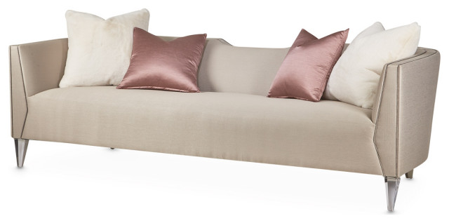 Linea Sofa - Metallic/Silver Mist - Contemporary - Sofas - by Michael Amini | Houzz