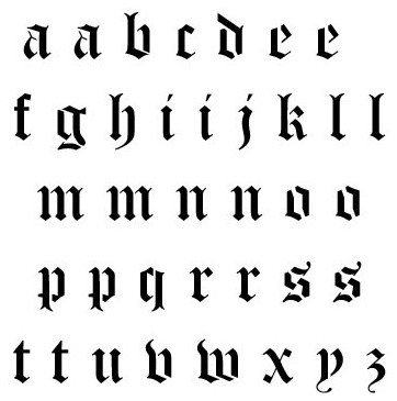 Shop Houzz | Stencil Ease Old English Alphabet Stencil - Wall Stencils