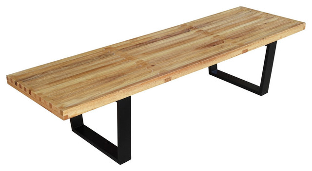 Modern Classics Wood Bench 60", Natural, 14"H x 60"W x 18"D ...
