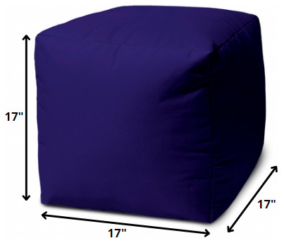 17 Cool Deep Purple Solid Color Indoor Outdoor Pouf Ottoman ...