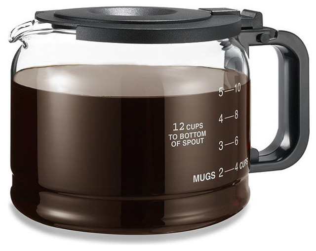 12 Cup Glass Traditional Pause & Serve Coffee Pot, Black - Contemporary ...