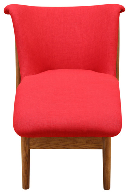 Modern Classics Ash Lounge Chair, Red - Midcentury - Armchairs And ...