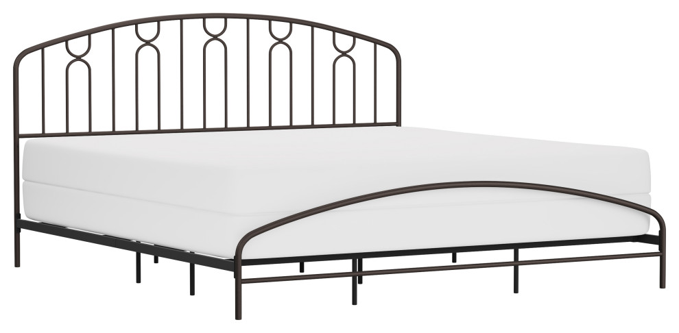 Hillsdale Riverbrooke Metal Arch Scallop Design Queen Bed With Low ...