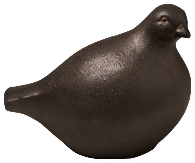 Quail Ceramic Garden Figurine - Contemporary - Decorative Objects And ...