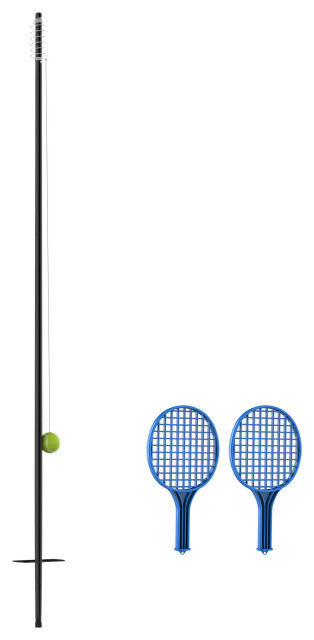 Tetherball Equipment Swing Ball Set With Pole, 2 Racquets, and Ball on ...