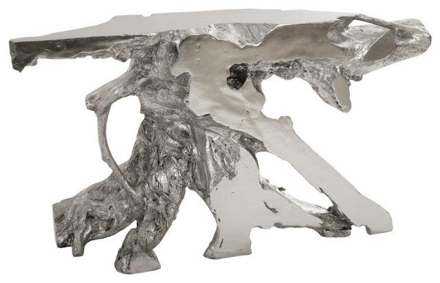 Freeform Console Table, Silver Leaf - Contemporary - Console Tables ...