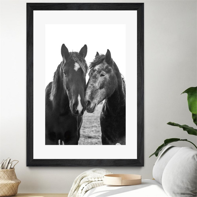 Giant Art 24x36 Good Friends Mane Matted and Framed in White ...