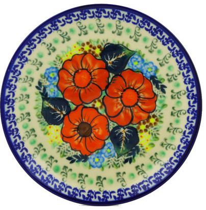Polmedia Polish Pottery 7" Stoneware Plate - Mediterranean - Dinner ...