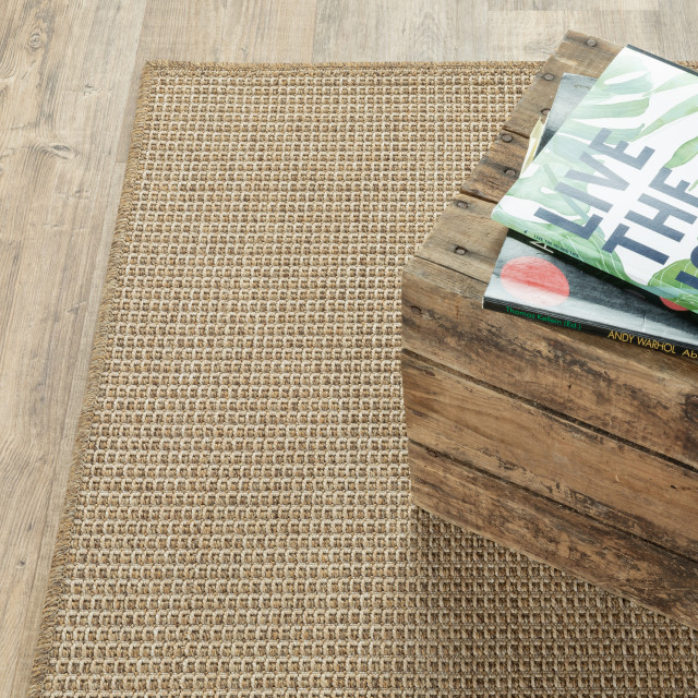 Key West Indoor and Outdoor Sisal Look Sand Rug, 1'9"x3'9" - Beach ...